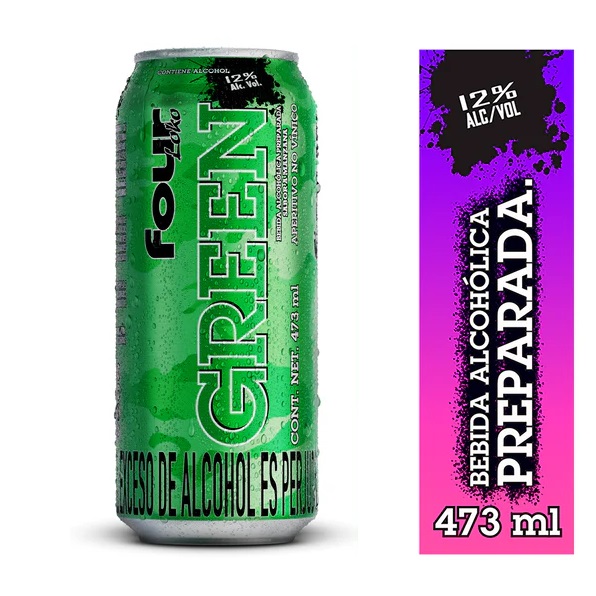 FOUR LOKO GREEN APPLE 473ML - Distribuidora Abi & Sofimar S.A.S